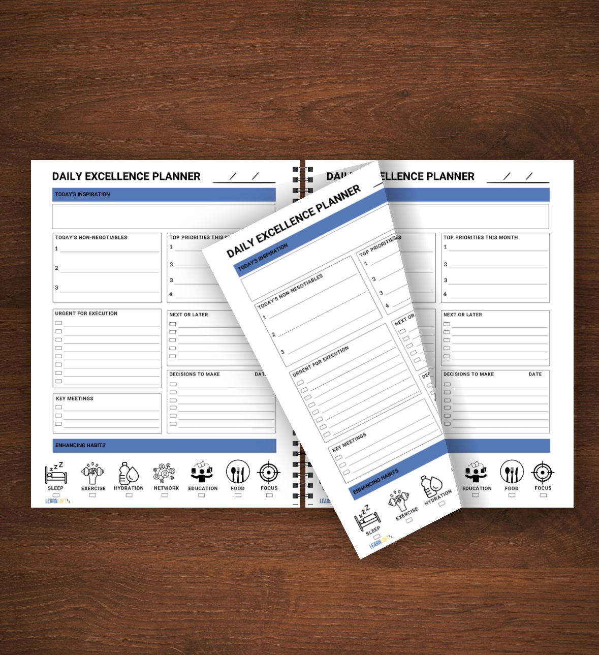 64 Day Excellence Planner (Wirebound) - Learnloft