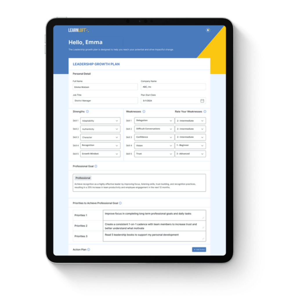 Leadership Growth Plan - Learnloft