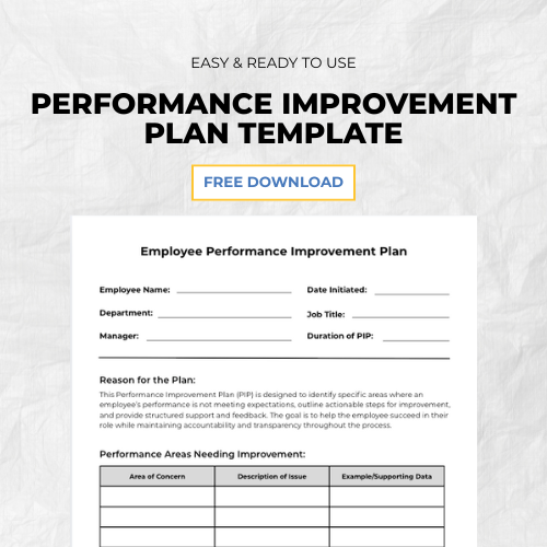 Performance Improvement Plan Template - Learnloft